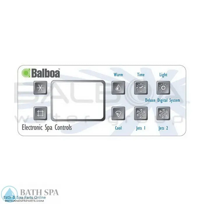 Balboa 8-Button Serial Duplex [2 Pump] Topside Overlay (10389)